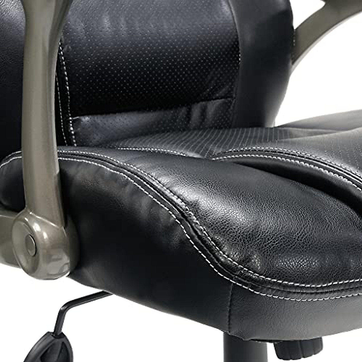 Sauder Gruga Leather Managers Chair, Black finish