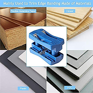 Banding Trimmer, Edgeband Cutter Tools Trimmer for Plywood Melamine Wood Double Veneer Trimmer Cabinet Wood Trimming Woodworking Tool Fit Width Range 15-40mm Thickness Below 0.5mm