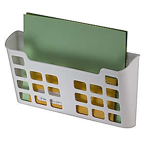 Officemate MagnetPlus Magnetic Letter Size File Pocket, Plastic, White (92543)