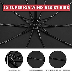 Kung Fu Smith Real Wood Handle Compact Travel Umbrella for Women and Girls