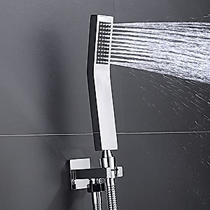 JEMITA Slim Handheld Shower Head Wall Mounted Connector Brass Chrome Handheld Water Saving Shower Heads (Color : Hand Shower Only)