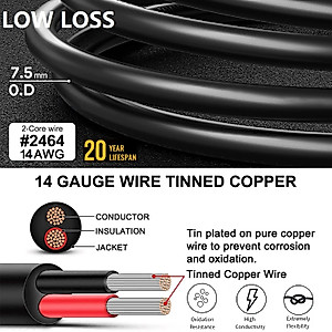 MJPOWER 20FT Jackery Solar Panel Extension Cable 14AWG Anderson Connector to DC 8mm Adapter,Connect Jackery SolarSaga 100W/100X Solar Panel to Explorer 1000/500/880/300/240/160 Portable Power Station