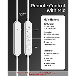 USB C Earphones, iFory HiFi Stereo Type C Earbuds Stereo in-Ear Earbud USB C Headphones with Mic and Volume Control Compatible with Google Pixel 3/2/XL, Sony XZ2, iPad Pro White