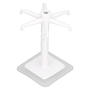 Yosoo Wall Hooks, NoPunch Adhesive Hooks with 6Claw Unique Shape Rotatable Storage Holder for Kitchen Bathroom Living Room(White)
