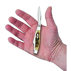 Case Medium Amberbone CV Stockman Pocket Knife, Chrome