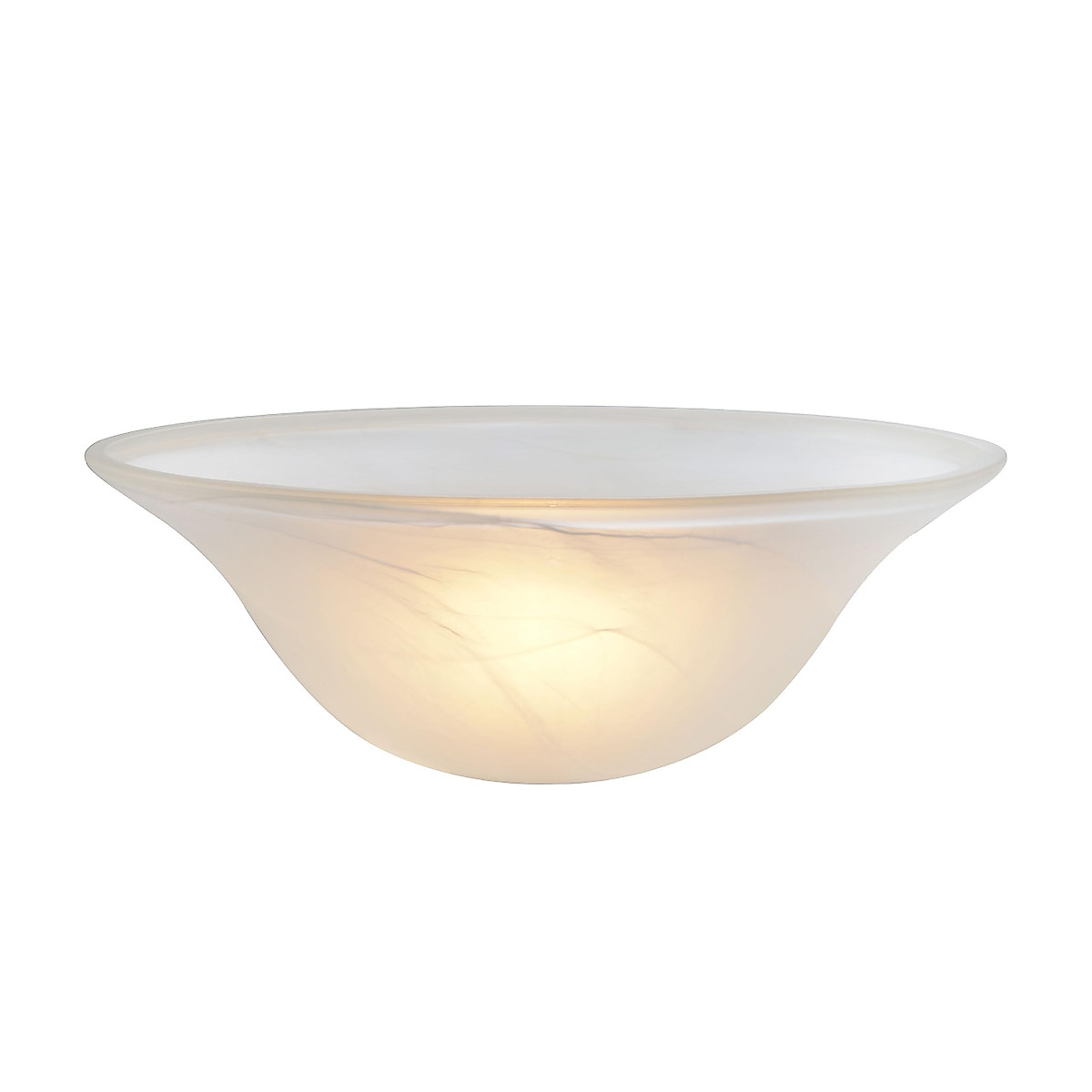 Aspen Creative 23140-11 Etched Alabaster Transitional Style Replacement Glass Shade for Medium Base Socket Torchiere Lamp, Swag Lamp and Pendant, 15-1/2" Diameter x 5-1/2" High, 1 Pack