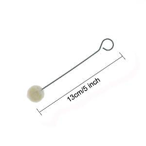 50 Pieces Wool Daubers Ball Brush Leather Dye Dauber Dyeing Applicator with Metal Handle for DIY Crafts Projects