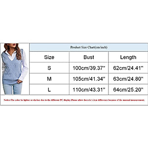 Padaleks Women V Neck Knit Sweater Vest Loose Sleeveless Oversized Knitwear Pullover Fall Winter Tanks for Girl