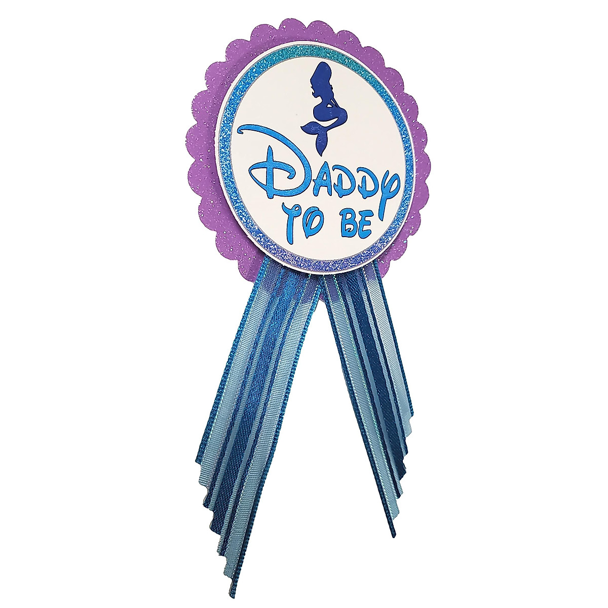Daddy to Be & Mommy Pin Mermaid Baby Shower Pin to wear at Baby Shower, Purple & Turquoise Pin, It's a Girl, Baby Sprinkle