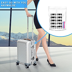 Accmor 100 Pieces 3g Empty Sample Containers with Lids Cosmetic Jars with 5 Pieces Mini Spatulas