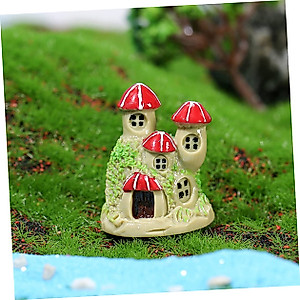 MERRYHAPY 9pcs Micro Landscape House Mini Decor Home Decor Mini House Miniature Resin House Decoraciones para Salas De Casa Fairy Mushroom House Small House Decoration Landscape Mini House