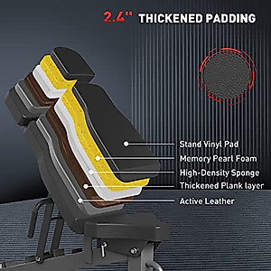 Mikolo 2.36'' x 2.36'' Folding Wall Mounted Squat Rack, 1000 Pounds Capacity Power Rack with Black Weight Bench，Pull Up Bar, J Hooks and Other Attachments, Space-Saving Home Gym，White