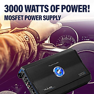 Planet Audio PL3000.1D Pulse Series Car Audio Amplifier – 3000 High Output, Monoblock, Class D, 1 Ohm Stable, Low Level Inputs, Low Pass Crossover, Mosfet Power Supply, Hook Up To Stereo and Subwoofer