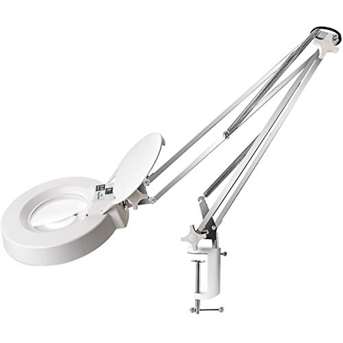 Gynnx LED Magnifying Lamp with Clamp, 10X Magnifier 4200 Lumens,5 Inch Magnifier Glass Lens, 120 PCS LEDs,Adjustable Stainless Steel Lamp Arm for Reading,Craft,Knitting,Desktop Office Workbench MY1