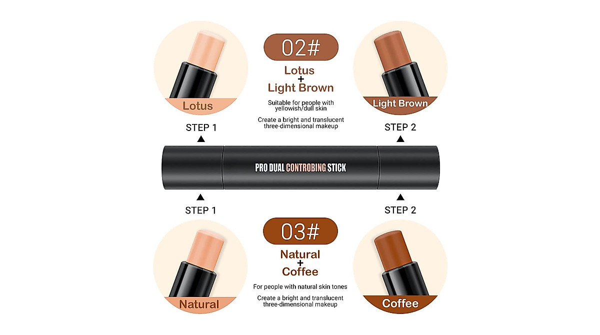 evpct 4 Color Contour Makeup Set for Flawless Face Sculpting