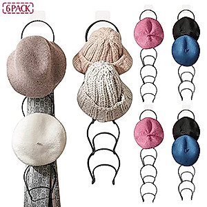 XINFULL 30 Rings Cap Rack Hanging Hat Organizer Baseball Holder Scarfs Bag Hanger Storage for Wall Door Closet Kitchen Bathroom, Black