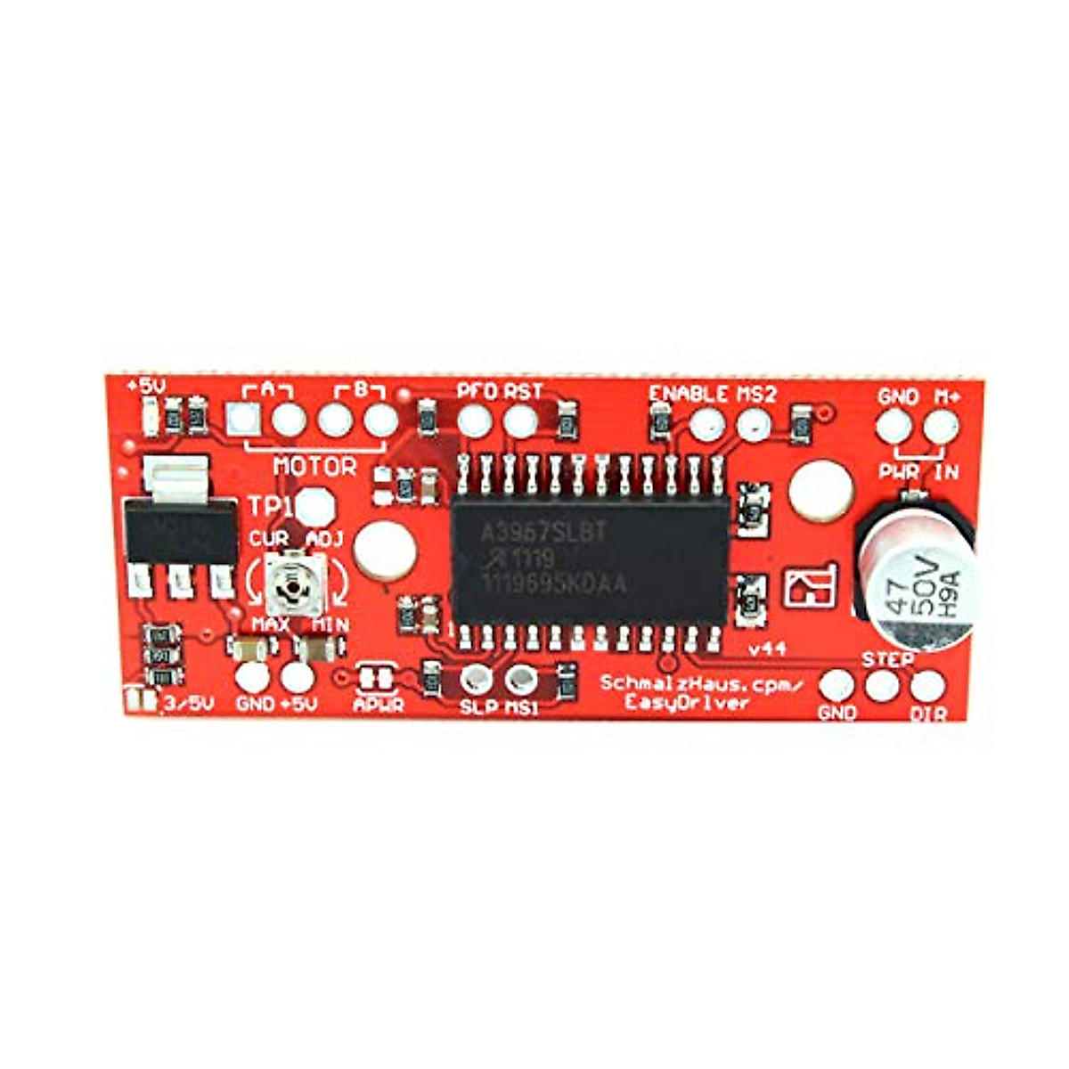 Treedix EasyDriver Shield Stepper Motor Driver with Single Row Pin Headers Compatible with Arduino (5pcs)
