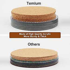 Temlum 6 Pcs Diamond Painting Coasters with Holder, DIY Mandala Coasters Diamond Art Kits for Beginners, Adults & Kids Small Diamond Painting Craft Supplies