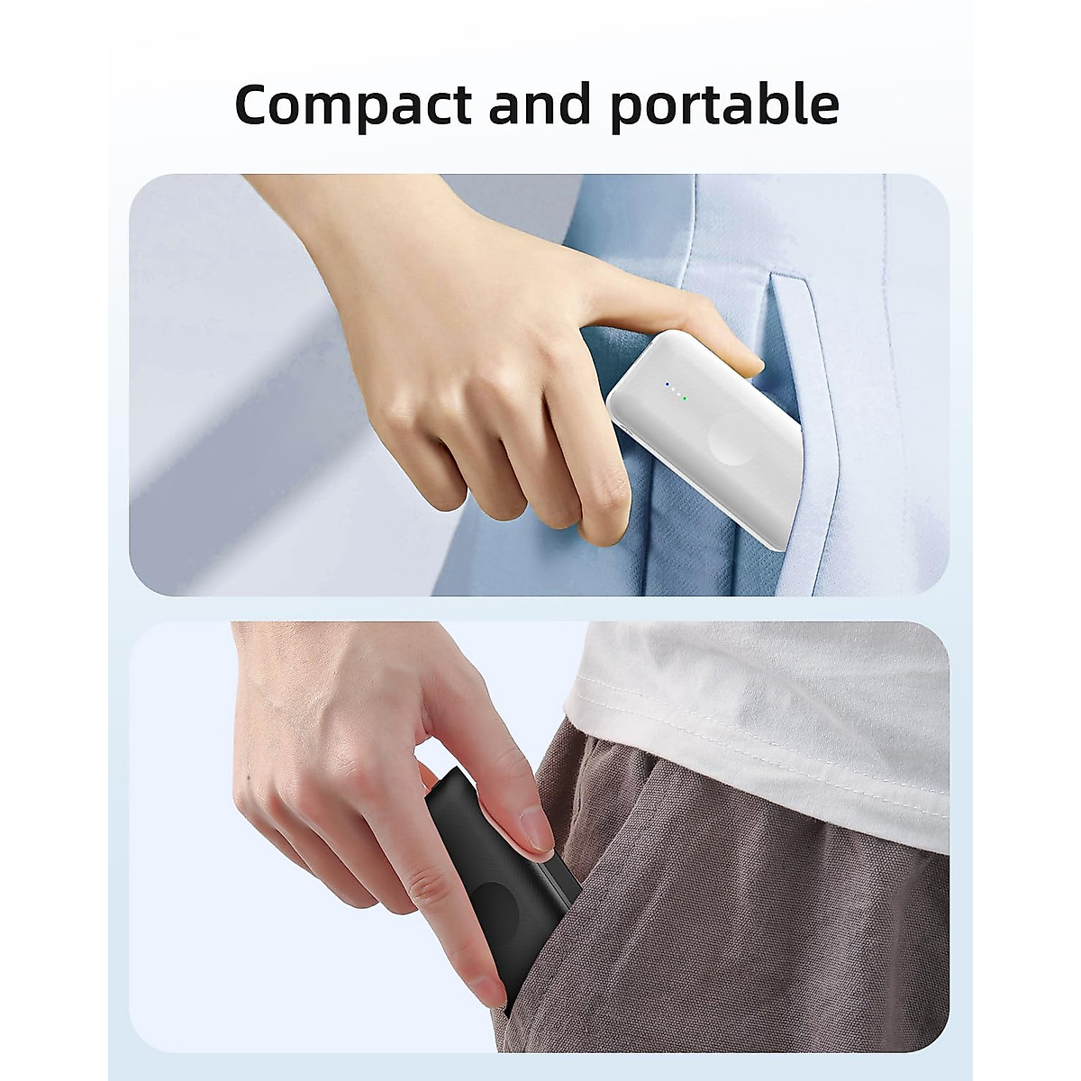 10000mAh Portable Apple Watch Charger,Mini Wireless Charger for iWatch,Fast Charging Power Bank with Built in Cable, Compatible with Apple Watch Series 9/Ultra/ 8/7/6/Se/5/4/3/2/iPhone/Samsung