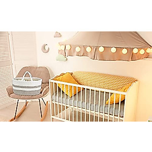 HIYAGON Baby Diaper Caddy Organizer,Nursery Storage Basket for Boys and Girls,Storage Bin for Changing Table & Car Organizer,Newborn Essentials Must Haves, Registry for Baby (Brown)