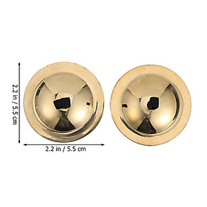 2 Pairs Copper Finger Cymbals Belly Dancing Finger Zills Mini Hand Bells Musical Instruments for Dancer Evening Party