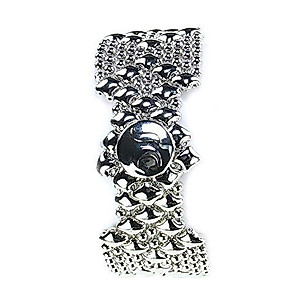 Bracelet B4-N SG Liquid Metal by Sergio Gutierrez - 3 sizes - SG black velvet pouch included. Chrome plated (7.5 Inches)