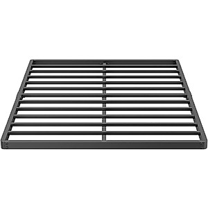 Aardhen Twin 2 Inch Box Spring & Bed Slat Replacement/Metal Frame with Steel Slats/Quick Lock Bunkie Board/Easy Assembly