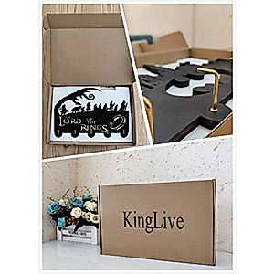 The Lord of The Rings Key Hooks-Unque Movie Band Decor Wall Hooks Heavy Duty 20LB(Max),Wall Décor,Wood Coat Hooks,Black Key Holder,Key Hanger for Wall、Entryway and Kitchen