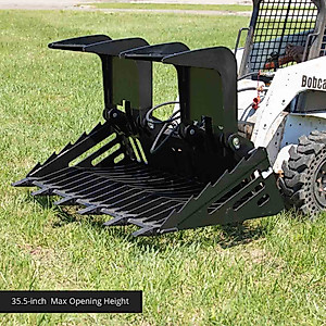 Titan Attachments 72" Skeleton Rock Grapple Rake Quick Tach Bucket Loader