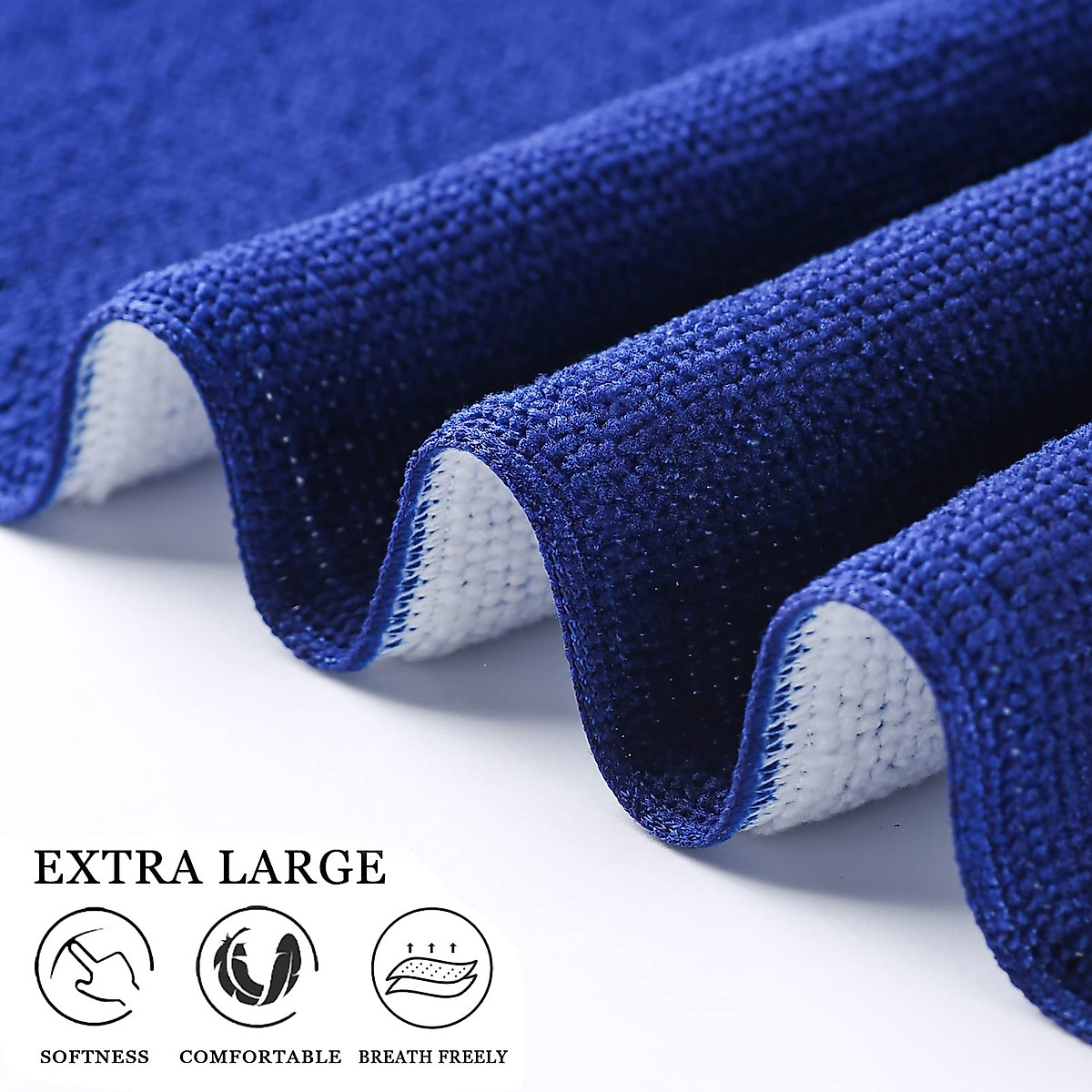 Genovega 6 Packs Oversized Terry Pool Beach Accessories Essentials-72 x36 XL Extra Large Big Travel Towel Set Soft Clearance Camping Swim Towels Bulk, Personalized Girls Women Men Adults Gift