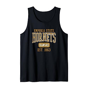 Emporia State University ESU Hornets Est Date Tank Top