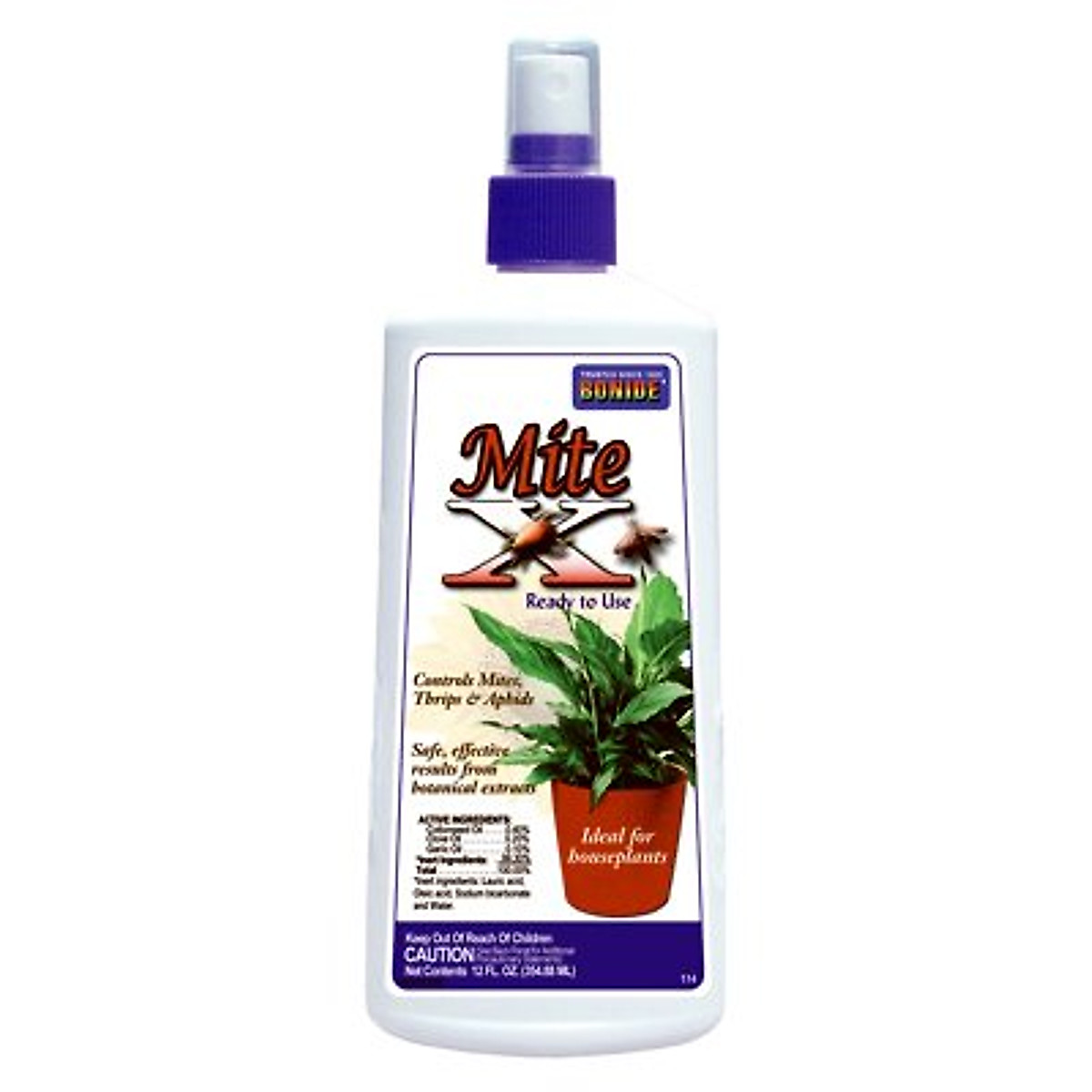 Bonide Mite-X Houseplant Spray, 12 oz Ready-to-Use Insecticide for Indoors and Outdoors, Made with Botanical Extracts