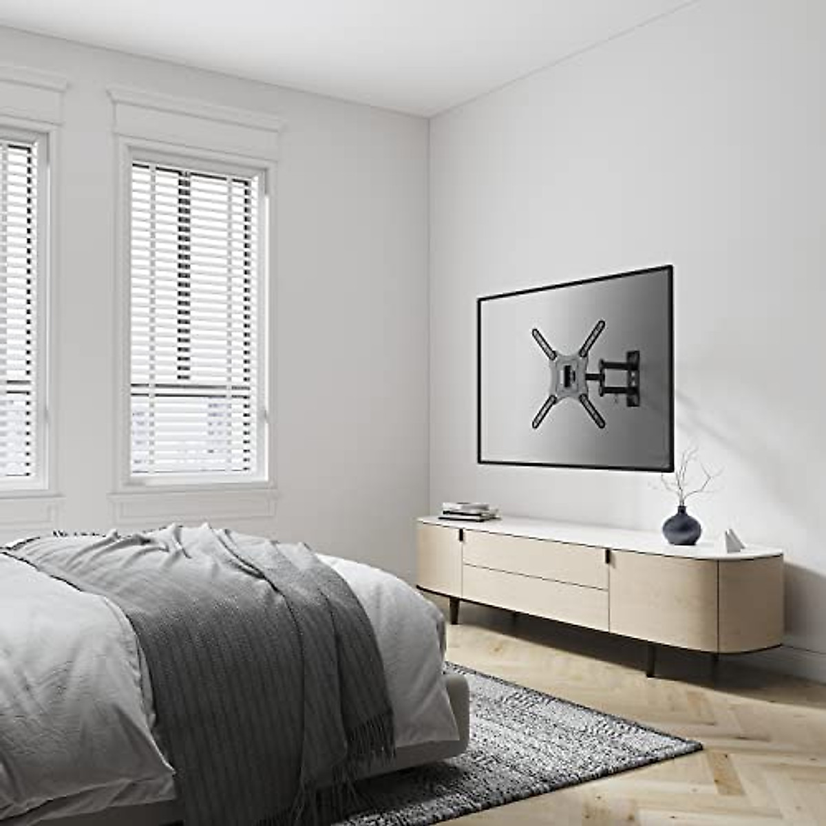 ProHT Articulating TV Wall Mount TV Stand(05416) Full Motion for Most 23”- 55” 3D LED, LCD TVs and Screens, +15°~ -15°Tilt; +90°~ -90° Swivel, VESA up to 400x400,Max Load 66lbs