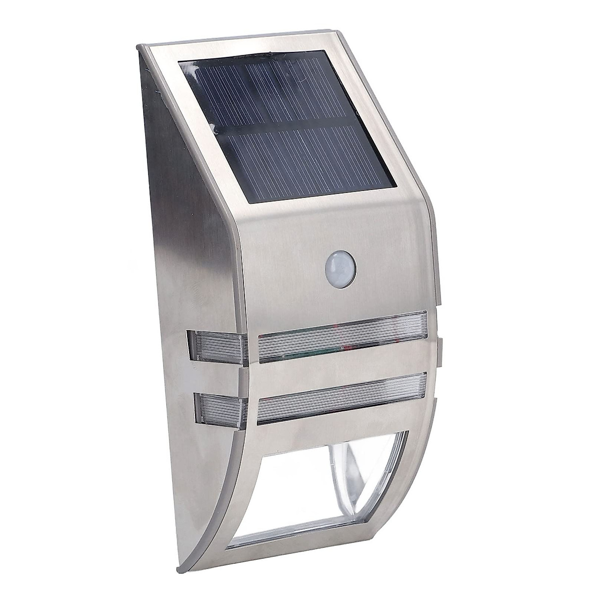 Orenic Exquisite Solar Wall Lamp with PIR Motion Sensor, High Sensitivity White Light, Stainless Steel Shell - Perfect for Corridor and Villa Illumination