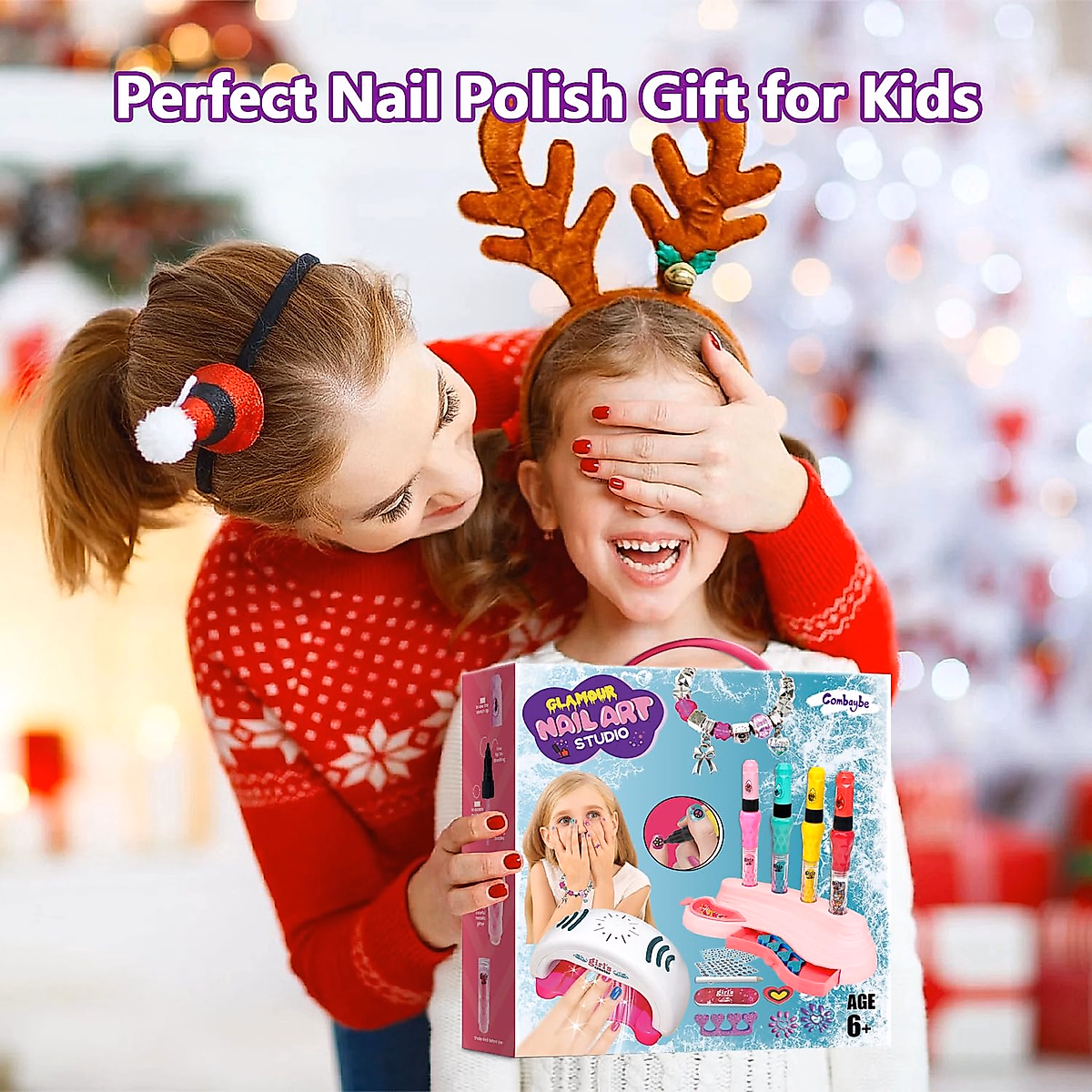 Kids Nail Polish Set for Girls - Nail Art Kit for kids Ages 7-12 - Girls Toys 8-10 - Non Toxic Nail Polish, Girls stuff for Spa,Manicure,Birthday Gifts Toys for Girls Age 6 7 8 9 10 12 Years