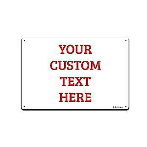Custom Outdoor Metal Personalized Sign | 12-Inch by 8-Inch | Rust Free Aluminum | UV Protected Print | Made in the USA