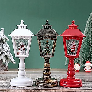 GYMNASTIKA Christmas Snow Globe Candles Light Battery Operated Spooky Led Musical Snow Globe Lantern Hanging LED Spinning Water Glittering Snowman Lamp Spinning Water Glittering Snowman Christmas