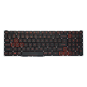 Tiugochr Laptop Replacement US Layout Red backlight Keyboard for Acer Predator Helios 300 PH315-52 PH315-53 PH317-53 Acer Nitro 5 AN515-43 AN515-54 AN515-55 AN517-51 Acer Nitro 7 AN715-51 LG05P_T90BAL