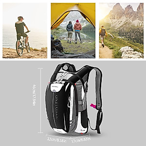 Leathario 18L Cycling Backpack Men Women Bike Daypack for Outdoor Waterproof Rucksack for Camping Hiking