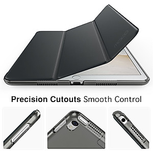 MoKo Case Fit New iPad Air (3rd Generation) 10.5" 2019/iPad Pro 10.5 2017 - Slim Lightweight Smart Shell Stand Cover with Translucent Frosted Back Protector - Space Gray (Auto Wake/Sleep)