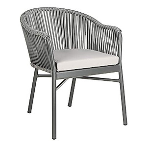 SAFAVIEH Outdoor Collection Stefano Grey Stackable Rope Chair (Set of 2)