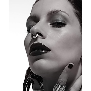 ALACLO Stainless Steel Septum Rings Hoop for Women, 8mm Stainless Steel Earrings Segment Nose Rings for Men, Cartilage Clicker Hoop for Helix, Rook, Daith, Tragus, Hypoallergenic