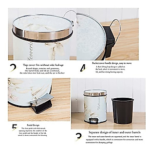 zongshengshop Indoor Trash can 2.64Gallon Trash Can Kitchen Foot Pedal Trash Cans with Lid European-Style Living Room Bathroom Bedroom Waste Bin Large Wastebasket Trash Can