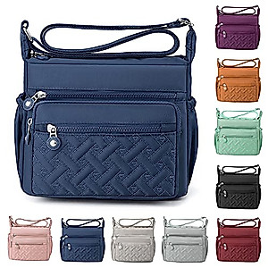 Crossbody Bags Multi Pocket Handbag Trendy Waterproof Womens Satchel Handbags Shoulder Messenger Bag Travel Hiking Daily