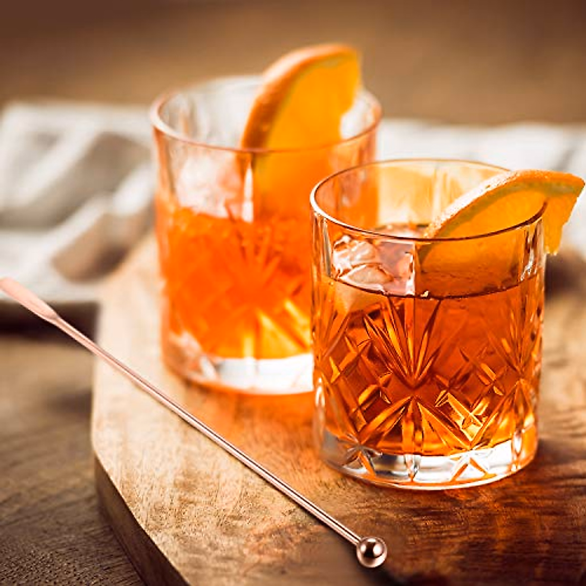 7.5 Inches Stainless Steel Coffee Beverage Stirrers Drink Swizzle Stick with Small Rectangular Paddles, Set of 8 Beverage Stirrers for Coffee Cocktail Chocolate Milk Juices (Multicolor)