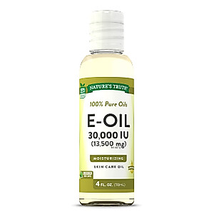 Nature's Truth Vitamin E Oil for Skin 30,000 IU | 100% Pure | 4 oz | Lemon Scented | GC/MS Tested