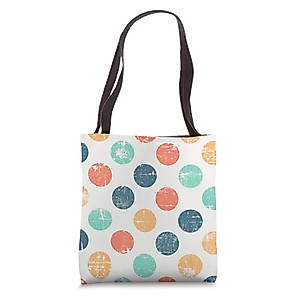 Colorful Vintage Polka Dots Decorative Pattern Tote Bag