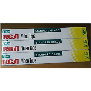 RCA T-120H VHS Video Cassette 120-Minutes (3-Pack) Blank Tapes Standard Grade by RCA