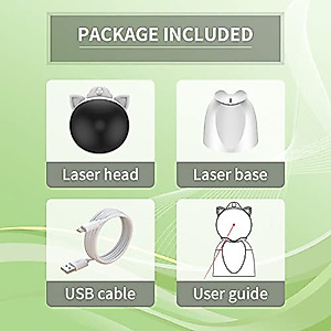 Valonii Rechargeable Motion Activated Cat Laser Toy Automatic,Interactive Cat Toys for Indoor Cats/Kittenes/Dogs,Fast and Slow Mode,1200 mAh Batterry,Circling Ranges