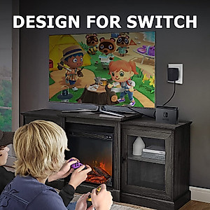 Joycon Controller Replacement for Switch Joycon,Alternatives for Left and Right Joy Con Controller,L/R Switch Controller Support Wake-up Function with Grip Stand (Purple and Orange)